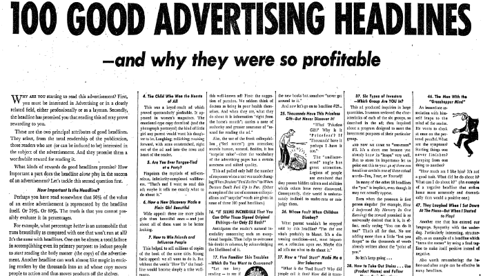 100 Ways to Write a Profitable Advertising Headline, As Learned From 44 ...